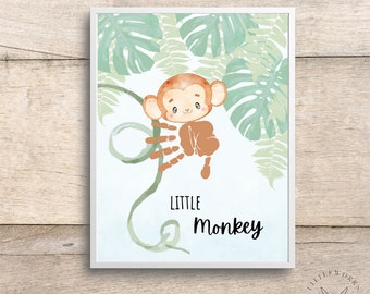 Editable Monkey Handprint Art: Keepsake Craft (digital Download) - Etsy