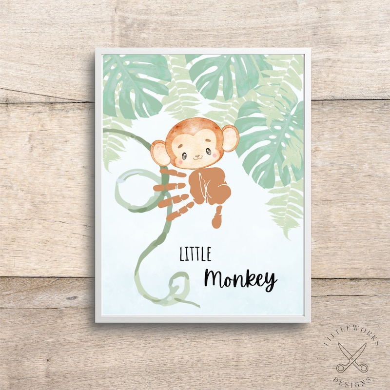 Monkey Art Print - Etsy