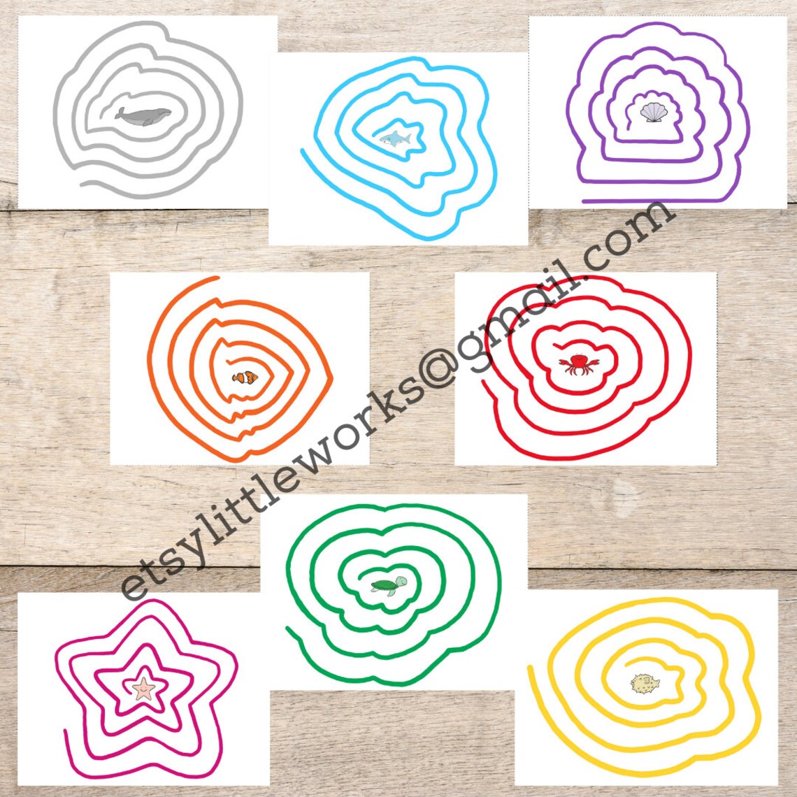 Finger Tracing Calming Cards/ Printable Calm Down Flash Cards/ - Etsy