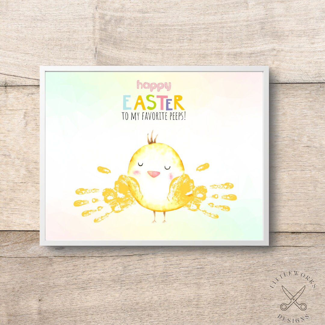 Easter Chick Handprint Art/ Handprint Craft/ Toddler Craft/ Spring Art ...