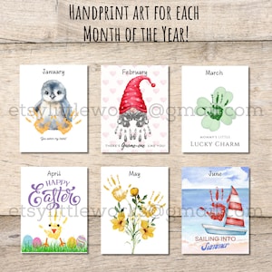 Editable Handprint Memory Book/ Handprint Keepsake/ Handprint Calendar ...