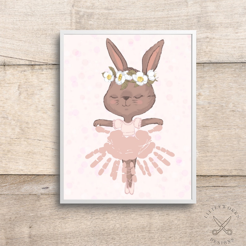 Editable Ballerina Handprint Art: DIY Kids Craft (digital Download) - Etsy