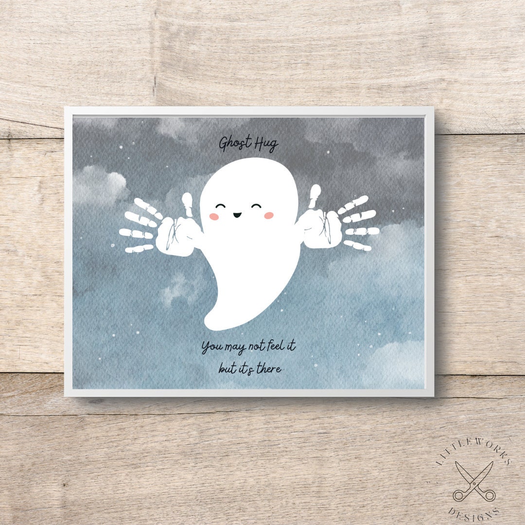 Editable Ghost Handprint Craft/ Handprint Art/ Halloween Craft / DIY ...