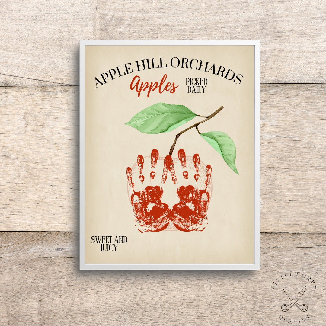 Apple Handprint Art/ Handprint Craft/ Farmer's Market Craft/ Handprint ...