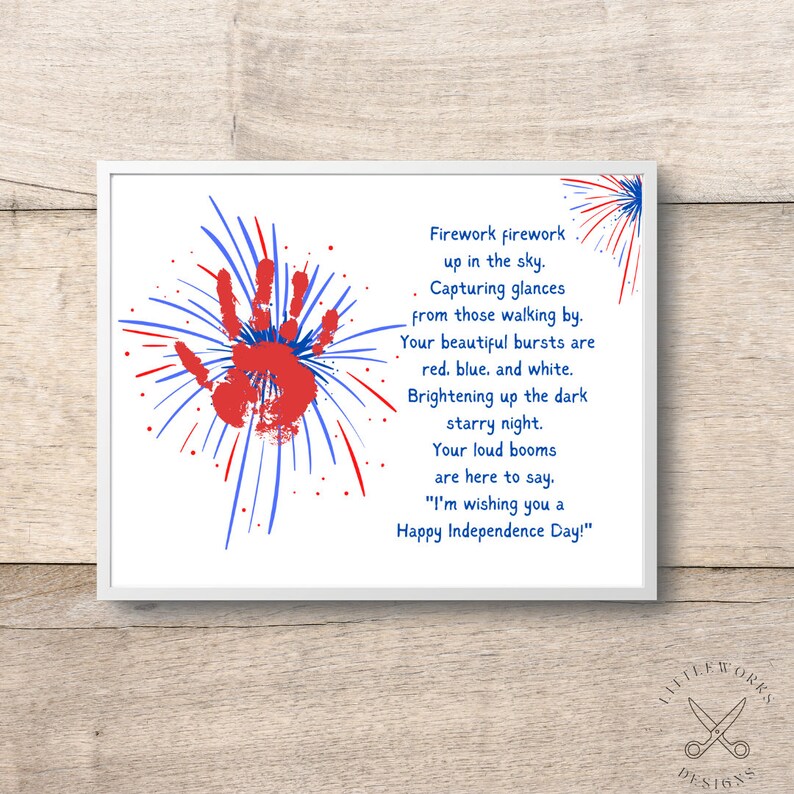 Editable Handprint Craft With Poem / DIY Fourth of July Craft ...