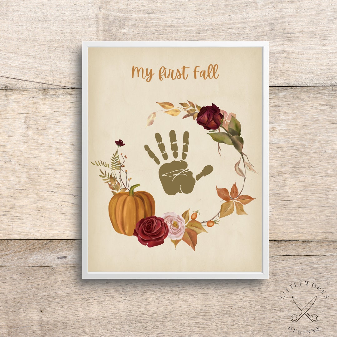 My First Fall Handprint Art: Infant Keepsake Craft (digital Download ...