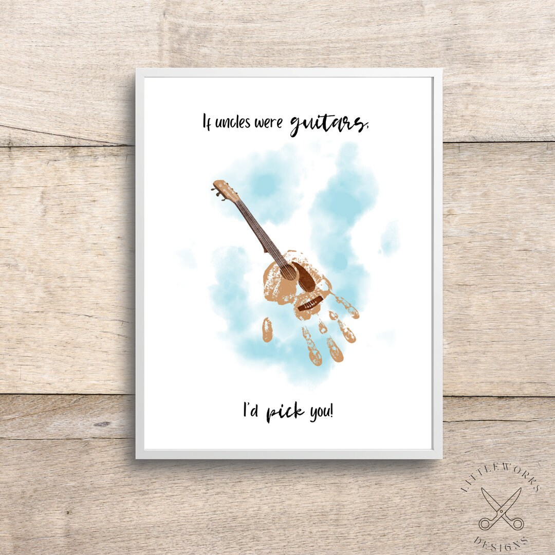 Editable Guitar Handprint Art for Toddlers/ Baby Handprint ...