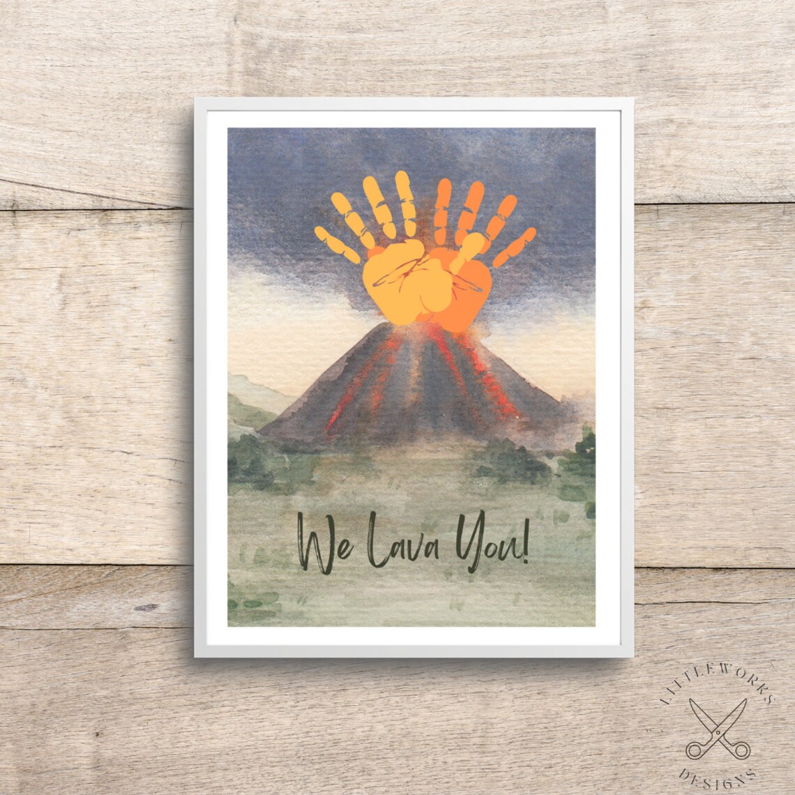 Volcano Handprint Art/ Handprint Craft/ Preschool Craft/ - Etsy