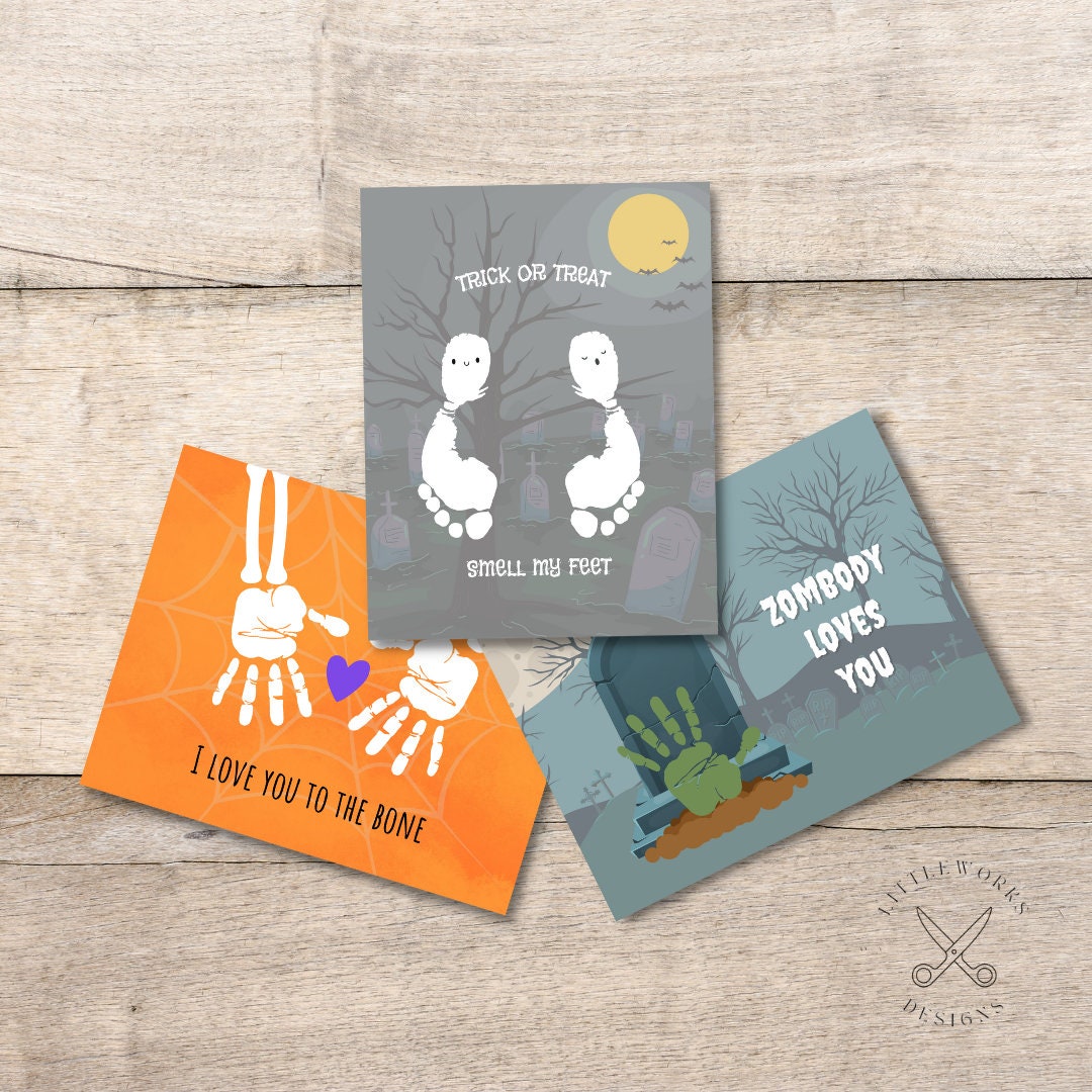 Kid's Halloween Handprint Art Bundle/ Halloween Handprint - Etsy