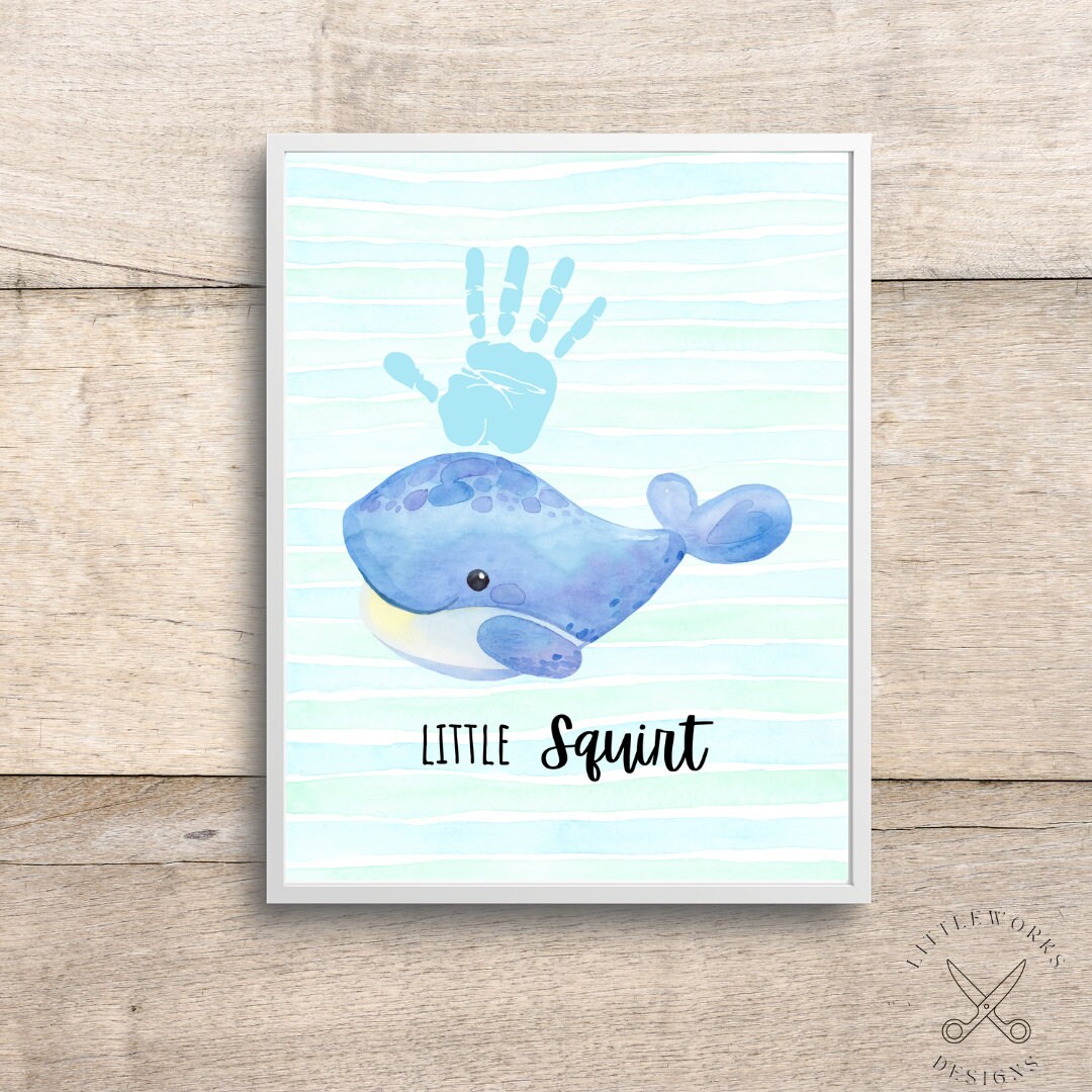Whale Handprint Art/ Handprint Craft/ Preschool Craft/ - Etsy