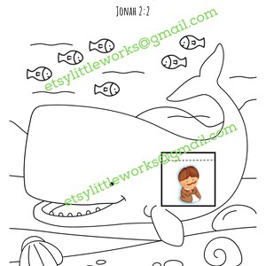 Jonah and the Whale Craft: Sunday School Activity (PDF Download) - Etsy