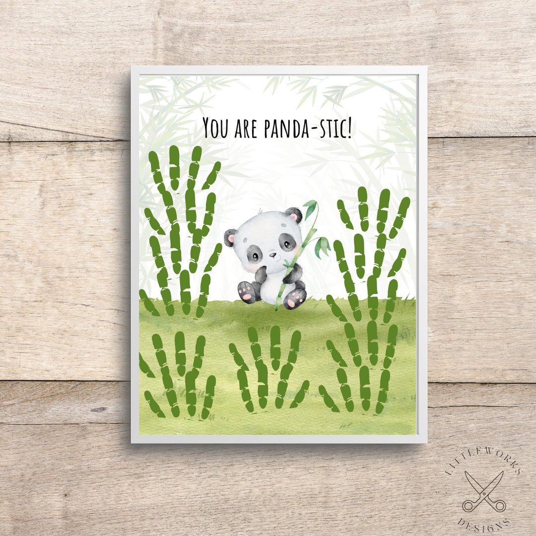 Editable Panda Handprint Art/ Handprint Art/ Handprint Card/ DIY Gift ...