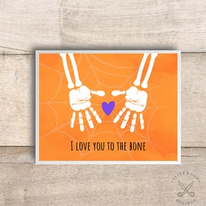 Editable Skeleton Handprint Art: Halloween Craft (digital Download) - Etsy