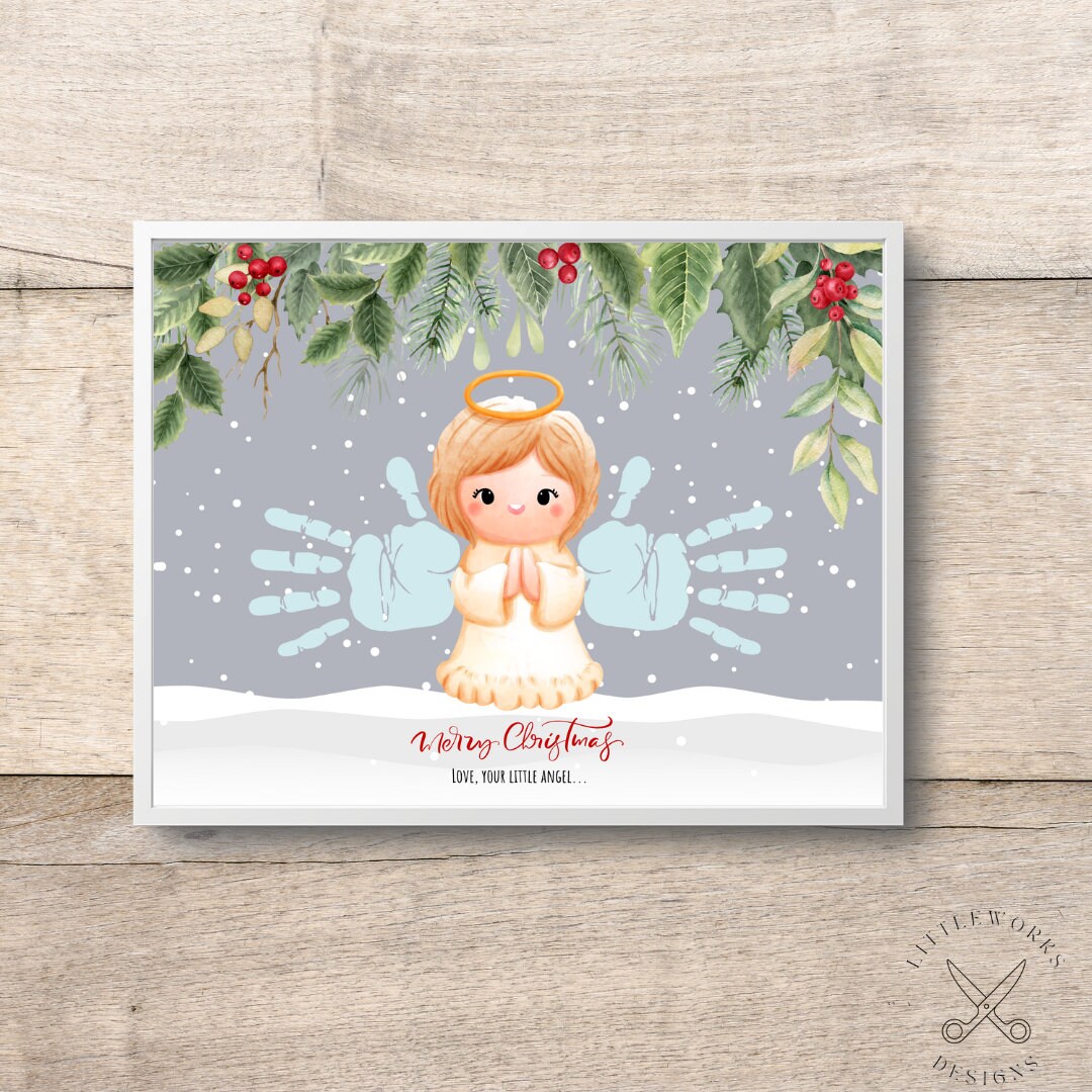 Christmas Angel Handprint Craft/ Preschool Activity/ Toddler Craft ...