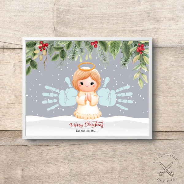 Handprint Art Christmas - Etsy