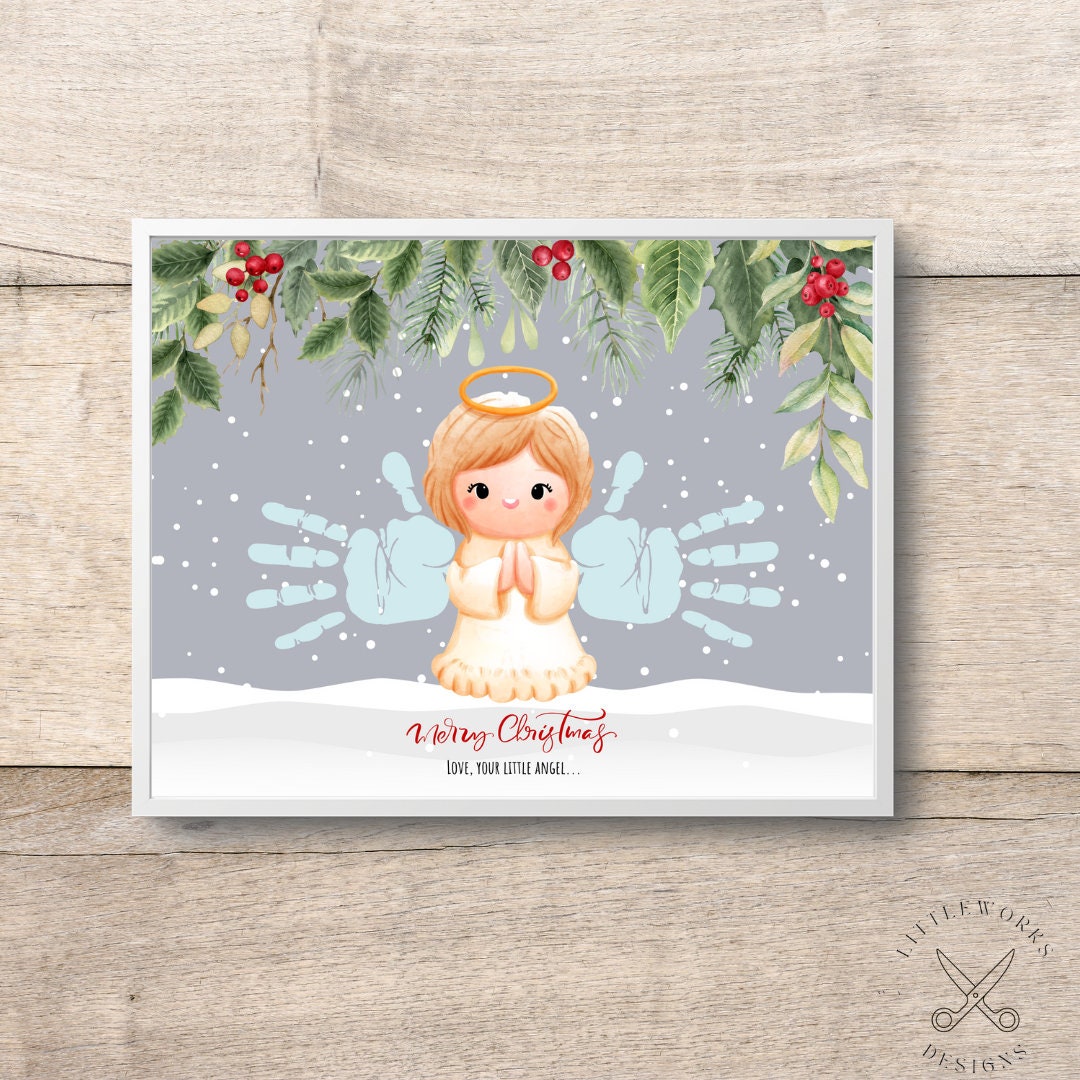 Christmas Angel Handprint Craft/ Preschool Activity/ Toddler - Etsy