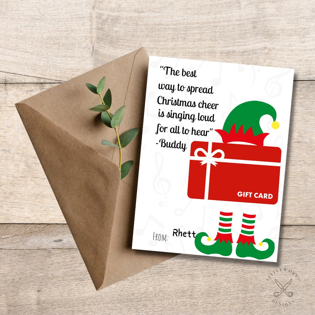 Editable Christmas Gift Card Holder (digital Download) - Etsy