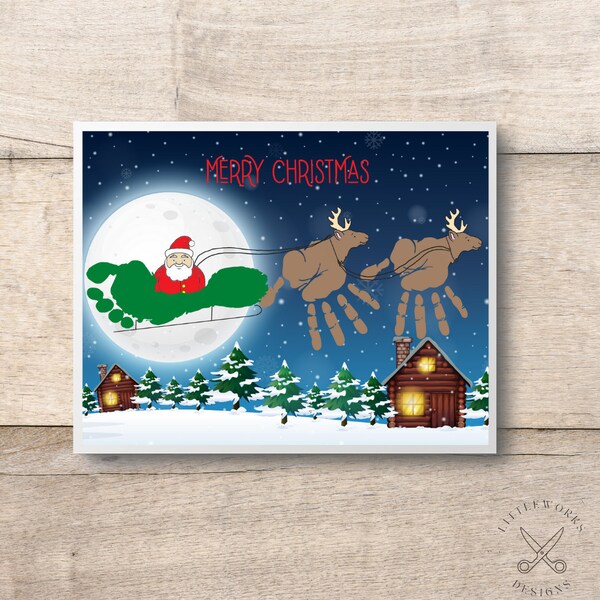 Santa Handprint - Etsy