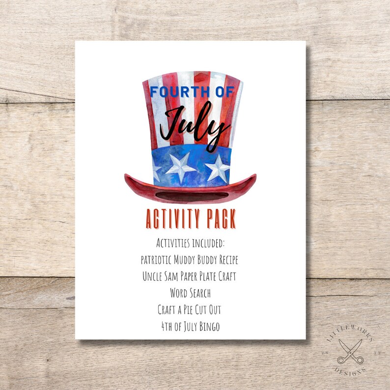 Printable Fourth of July Activities for Kids/ Printable Patriotic ...