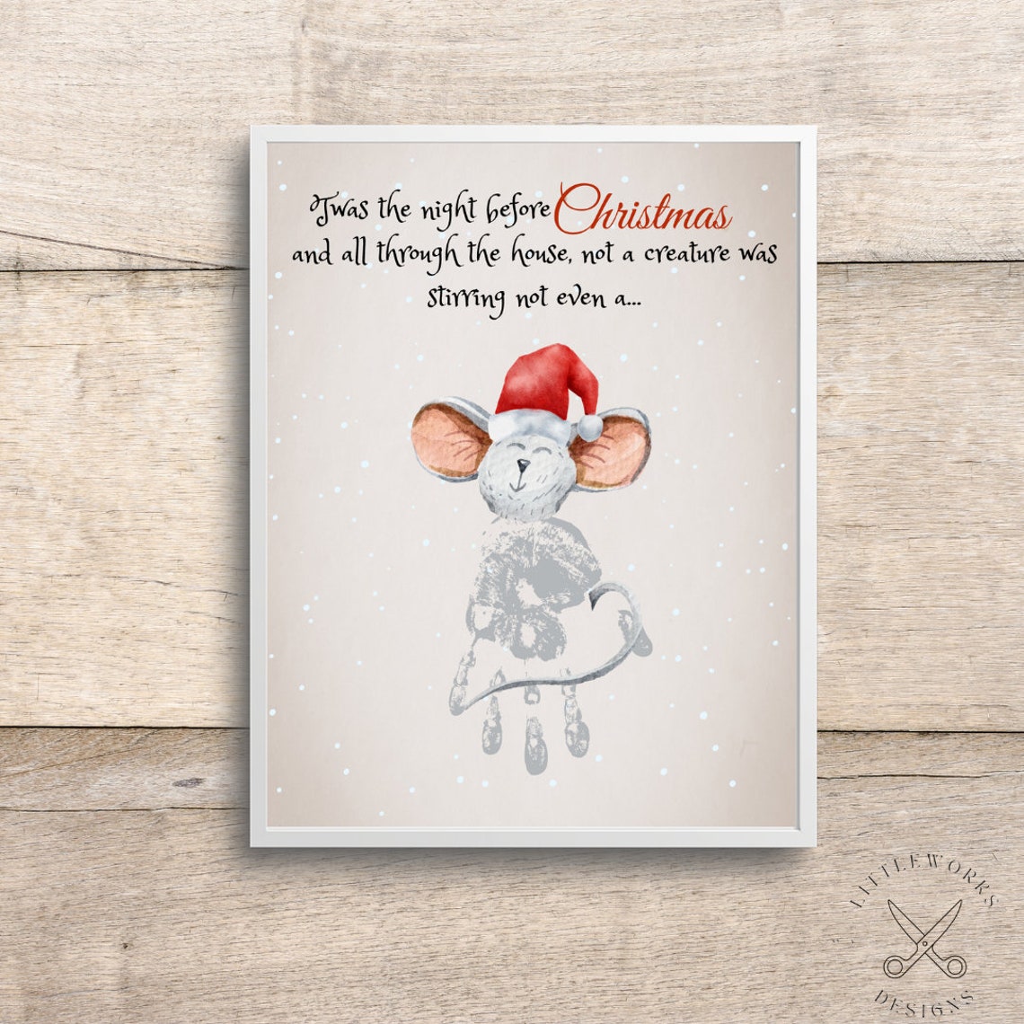 Christmas Mouse Handprint Art/ Handprint Craft/ Preschool - Etsy