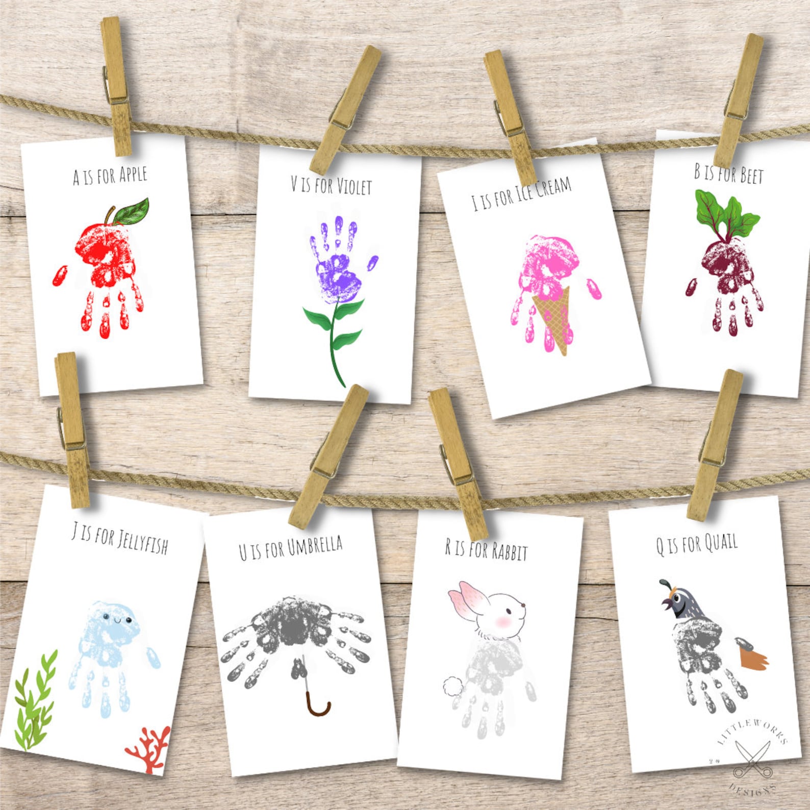 Alphabet Handprint Art/ DIY Handprint Art/ Classroom Alphabet - Etsy