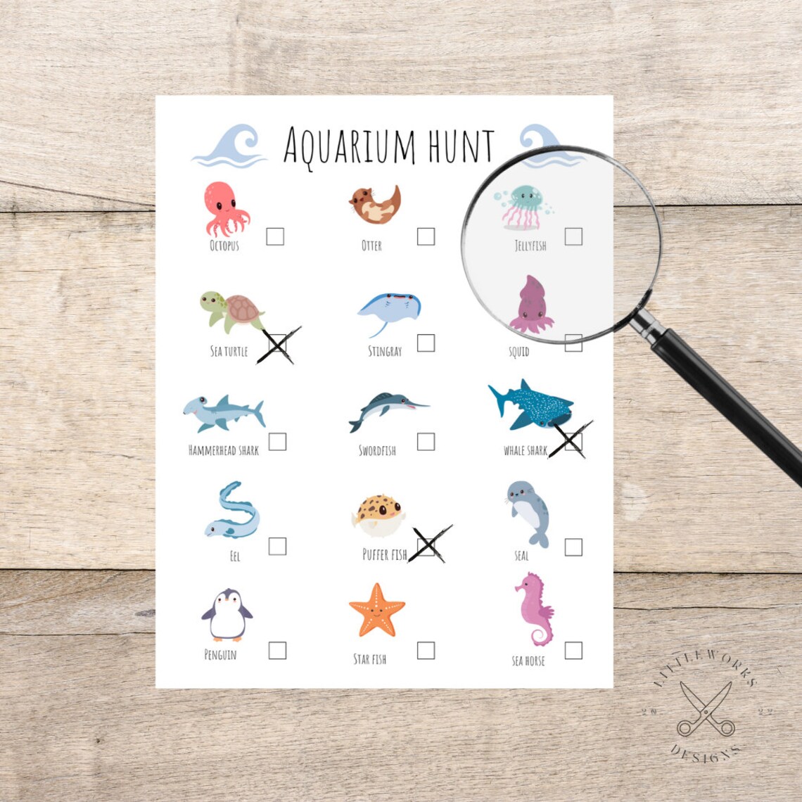 Aquarium Hunt/ Scavenger Hunt/ Kids Games/ Party Games - Etsy