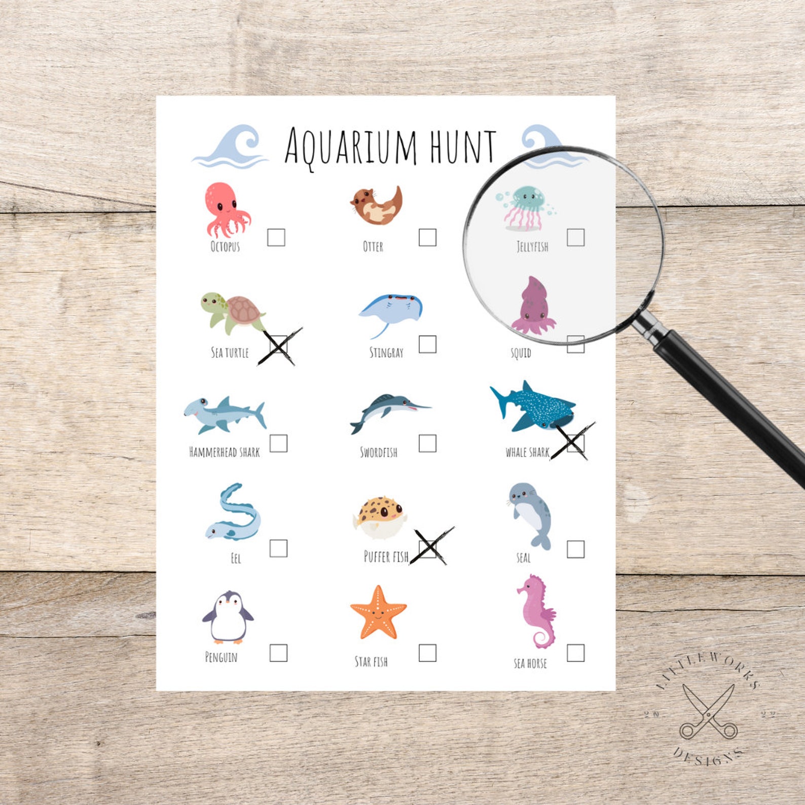 Aquarium Hunt/ Scavenger Hunt/ Kids Games/ Party Games - Etsy
