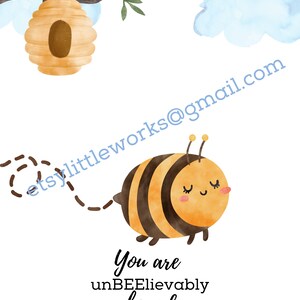 Editable Handprint Bee Card/ Baby Handprints/ DIY Gift From Kid - Etsy