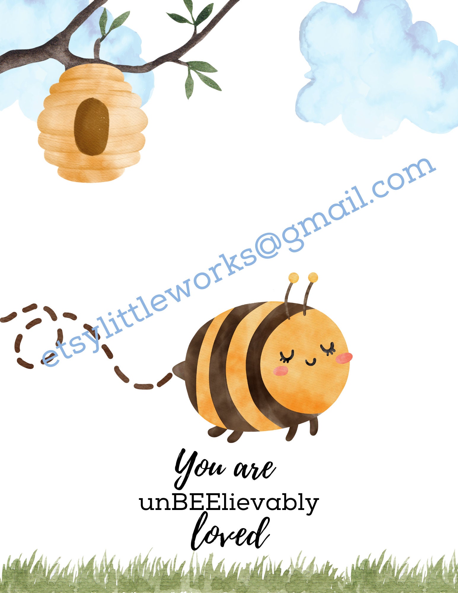 Editable Handprint Bee Card/ Baby Handprints/ DIY Gift From Kid - Etsy