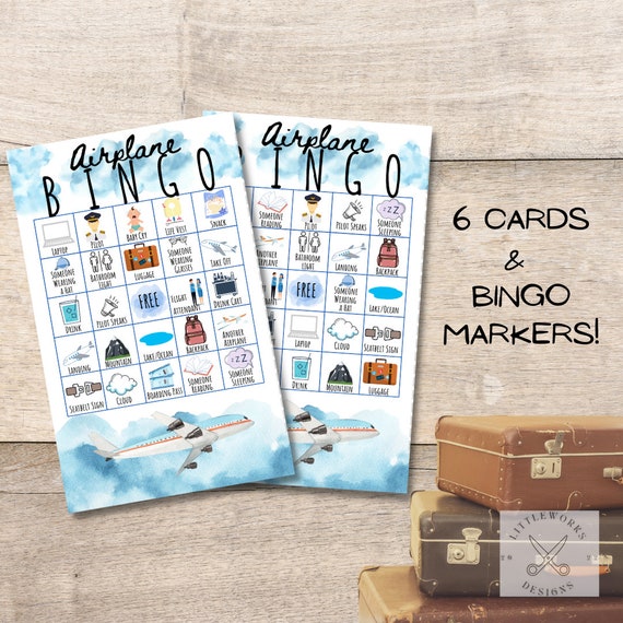 Travel Bingo/ Printable Airplane Bingo for Kids/ Printable Kid | Etsy