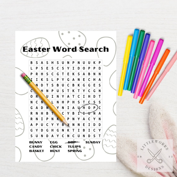 Easter Word Search/ Classroom Activity/ Sunday School Puzzle/ - Etsy