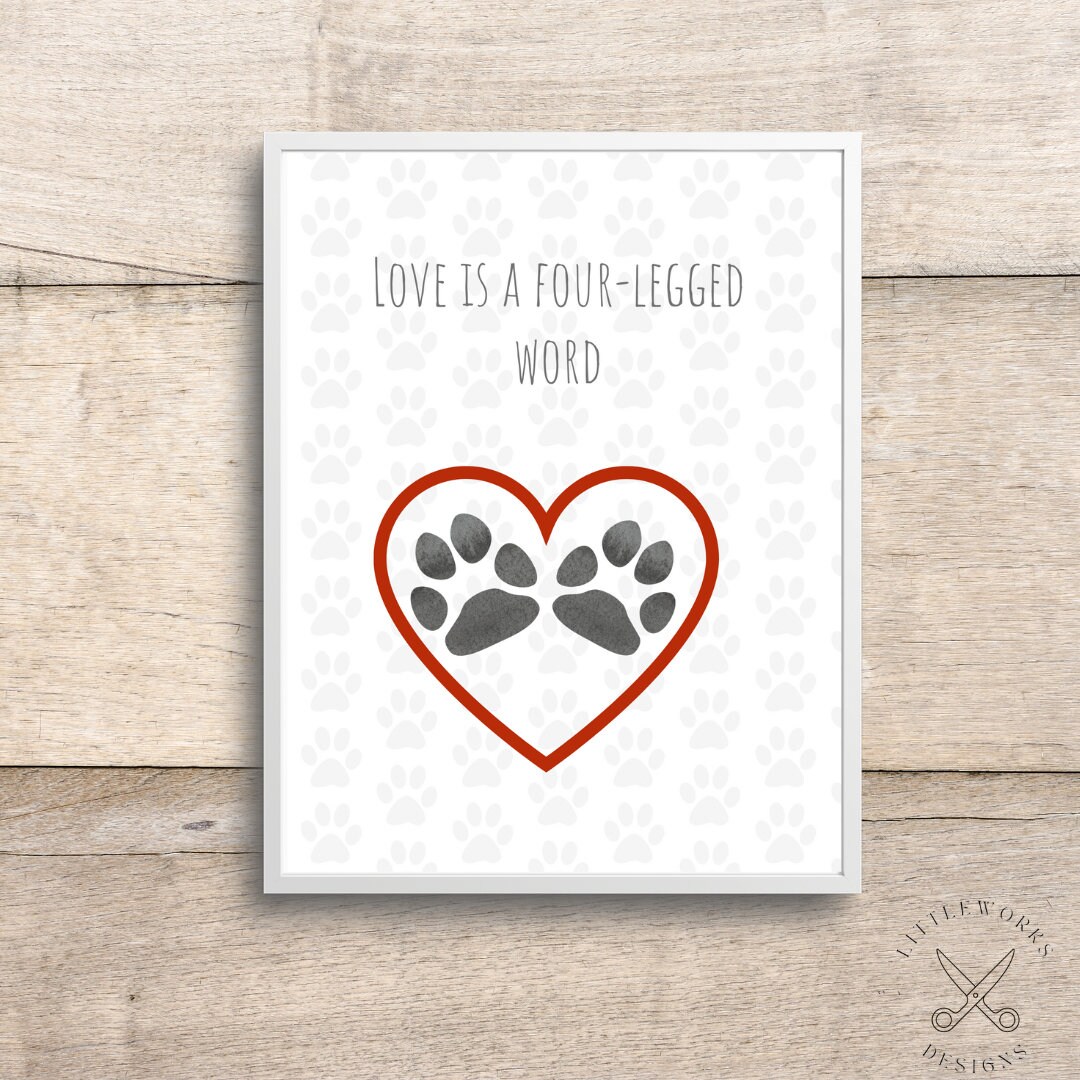 Editable Paw Print Keepsake/ Pet Gift/ Sentimental Gift/ Dog Mom Gift ...