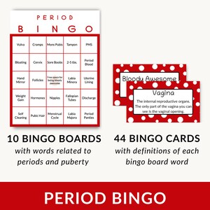 Period Bingo Digital Download - Etsy