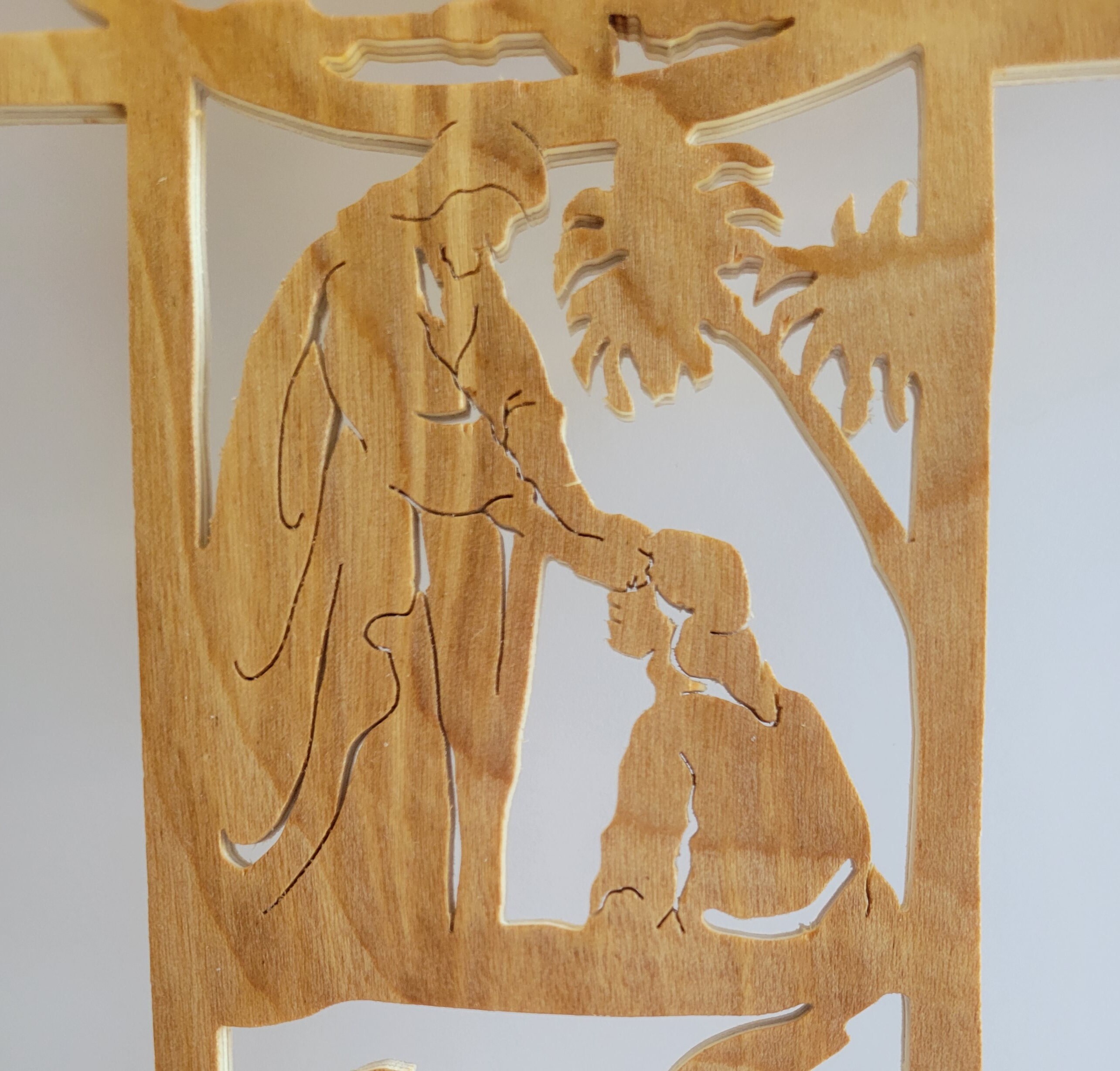 Wooden Cross - Story of Christ - Laser Cut - Etsy