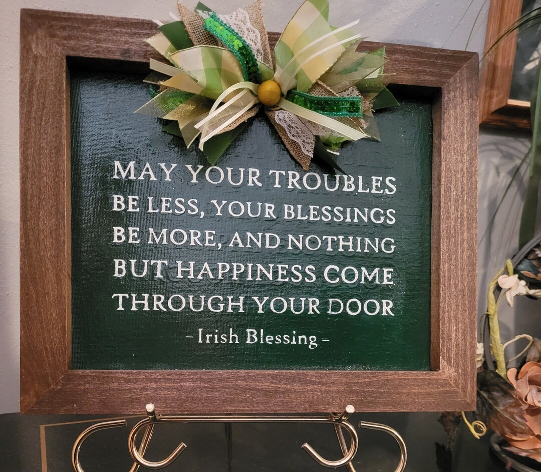 OLD IRISH BLESSING - Beautiful Hand-crafted Framed Art - Etsy