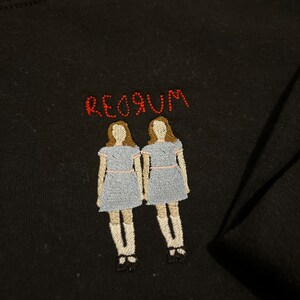 The Shining Twins/redrum/stephen King Embroidered Halloween Sweater - Etsy