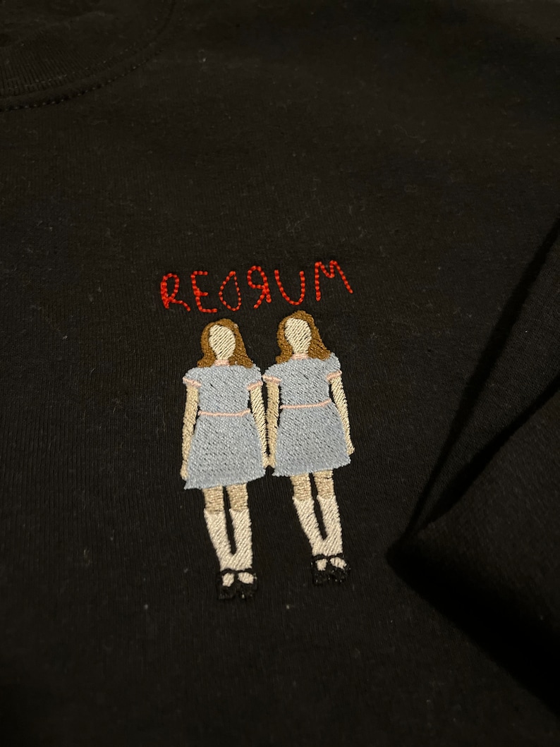 The Shining Twins/redrum/stephen King Embroidered Halloween Sweater - Etsy