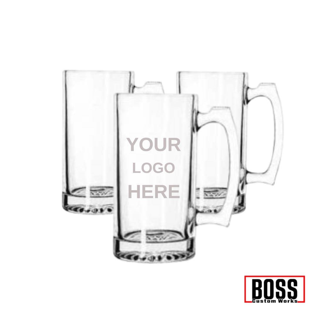 Personalized Engraved 16oz/26oz Beer Mug, ADD YOUR LOGO, Wholesale Beer ...