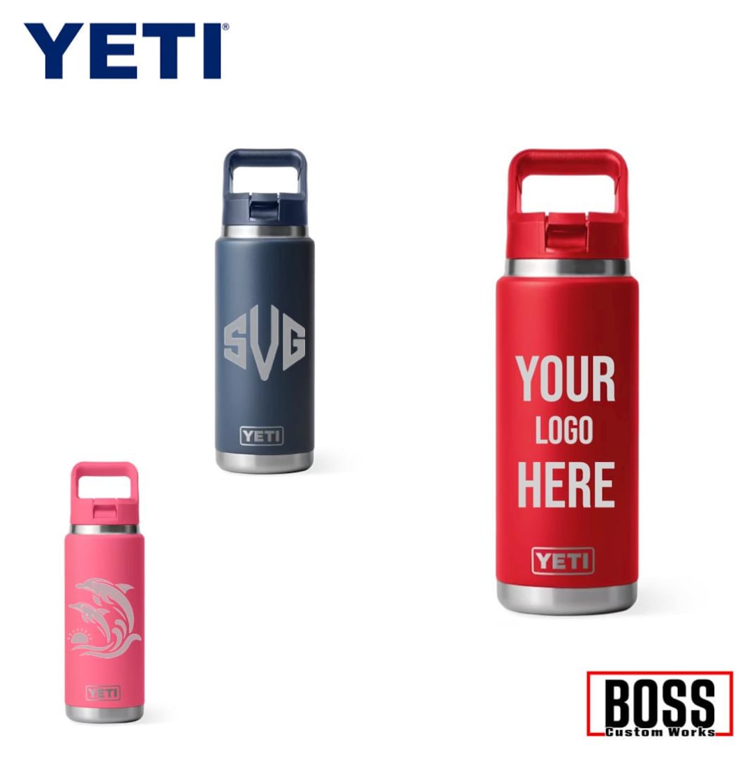 Personalized Engraved Water Bottle YETI, Add Your Logo, YETI, Laser ...