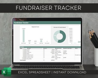 Fundraiser Spreadsheet Template - Etsy