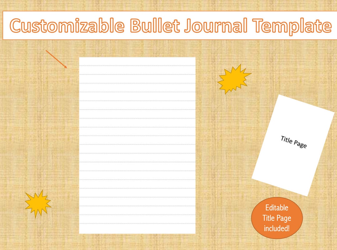Plain Bullet Junk Journal, Printable 60pg Customizable - Etsy