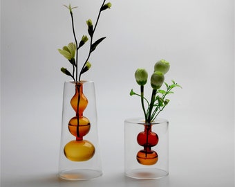 Double Layer Glass Vase - Etsy