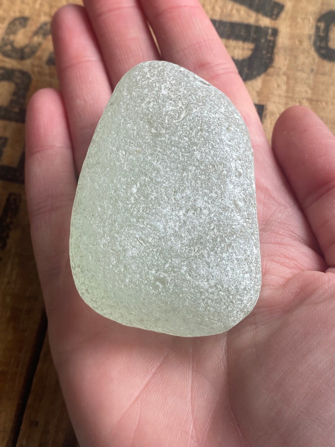 Very Large Thick Flawless Frosted Sea Glass Piece Chunky Sea Glass ...