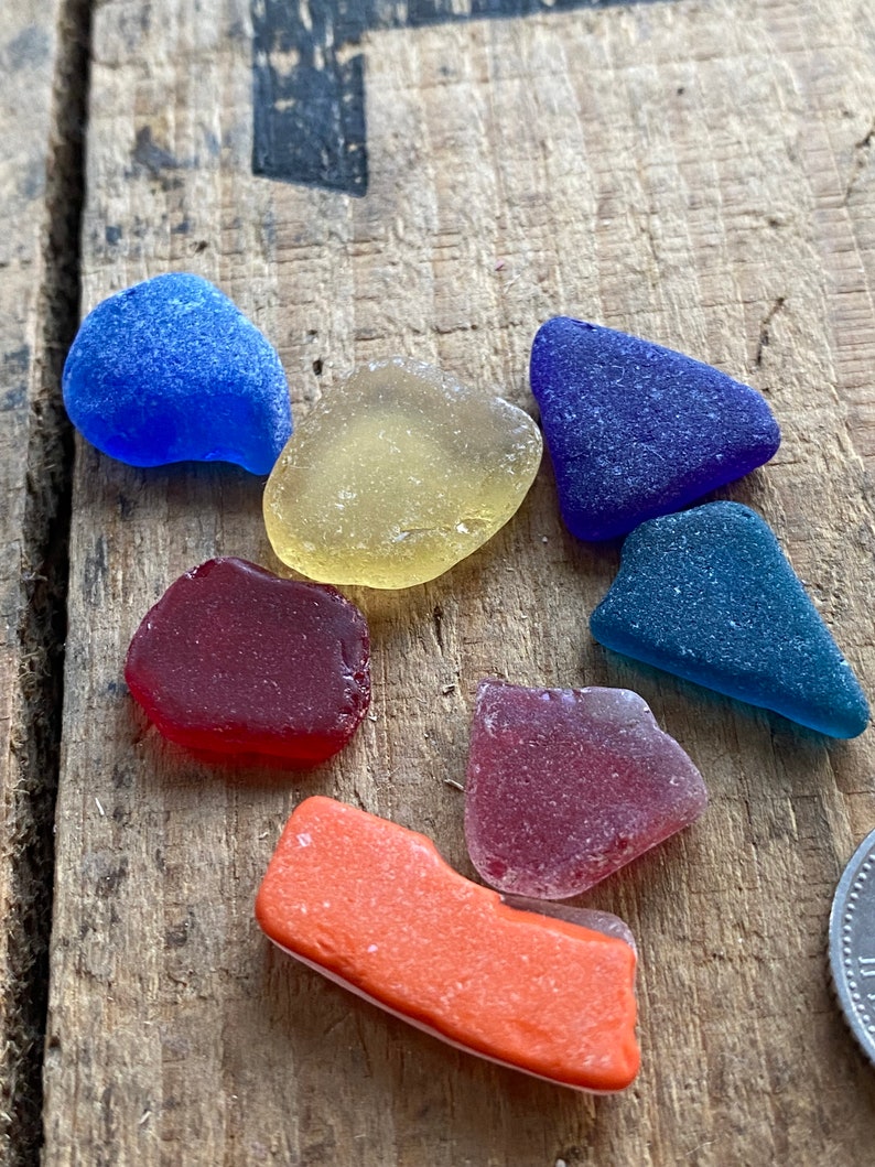 Sea Glass Rainbow Rare Colours Beach Glass Display Collectors - Etsy