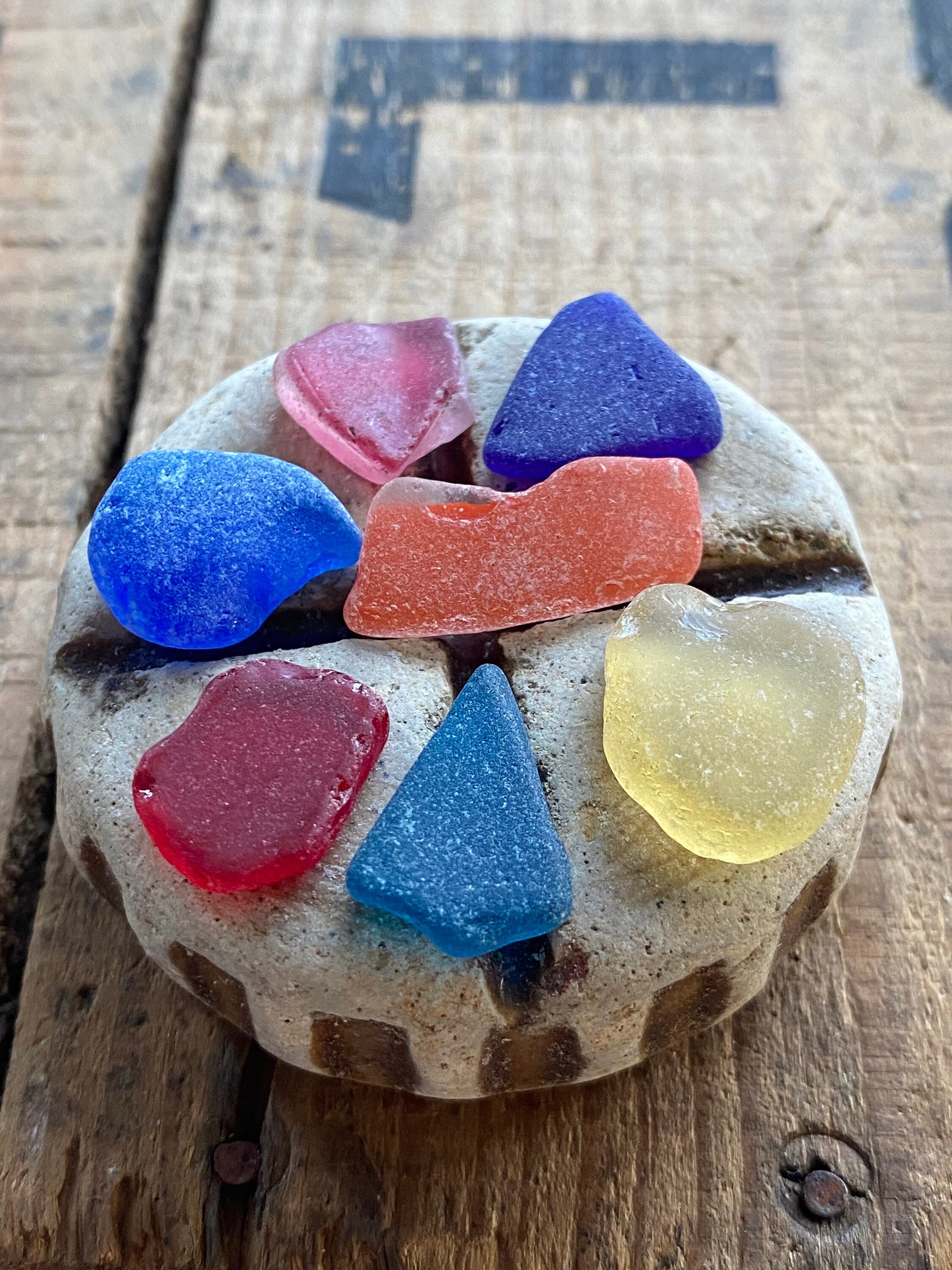 Sea Glass Rainbow Rare Colours Beach Glass Display Collectors - Etsy