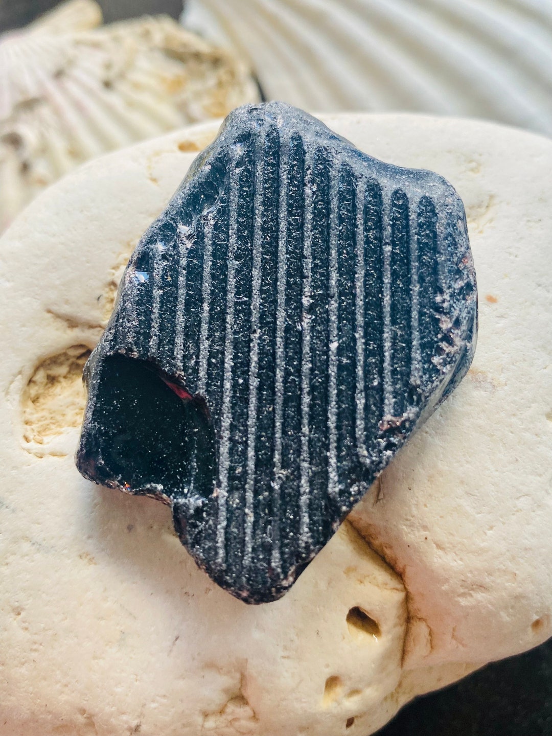 Black Vitrolite Tile Sea Glass Piece Scottish Sea Glass - Etsy