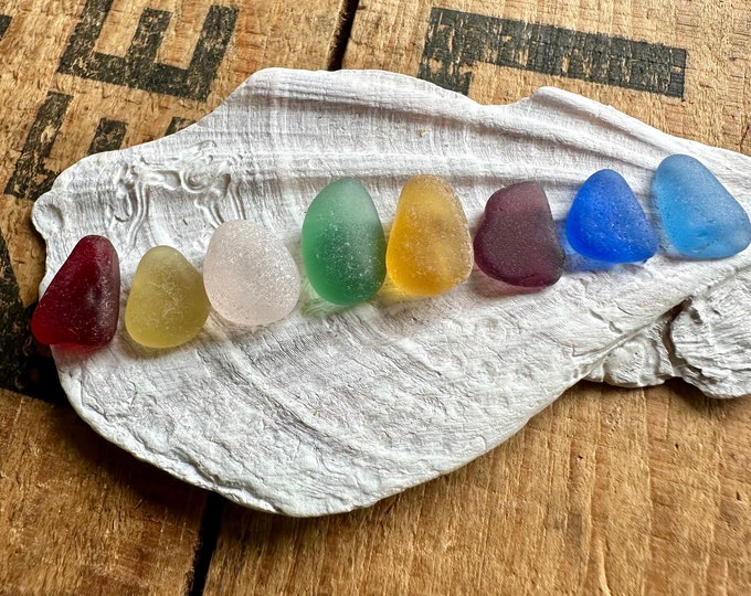 Rare Scottish Sea Glass Rainbow: Red, Purple, Yellow, Blue - Etsy