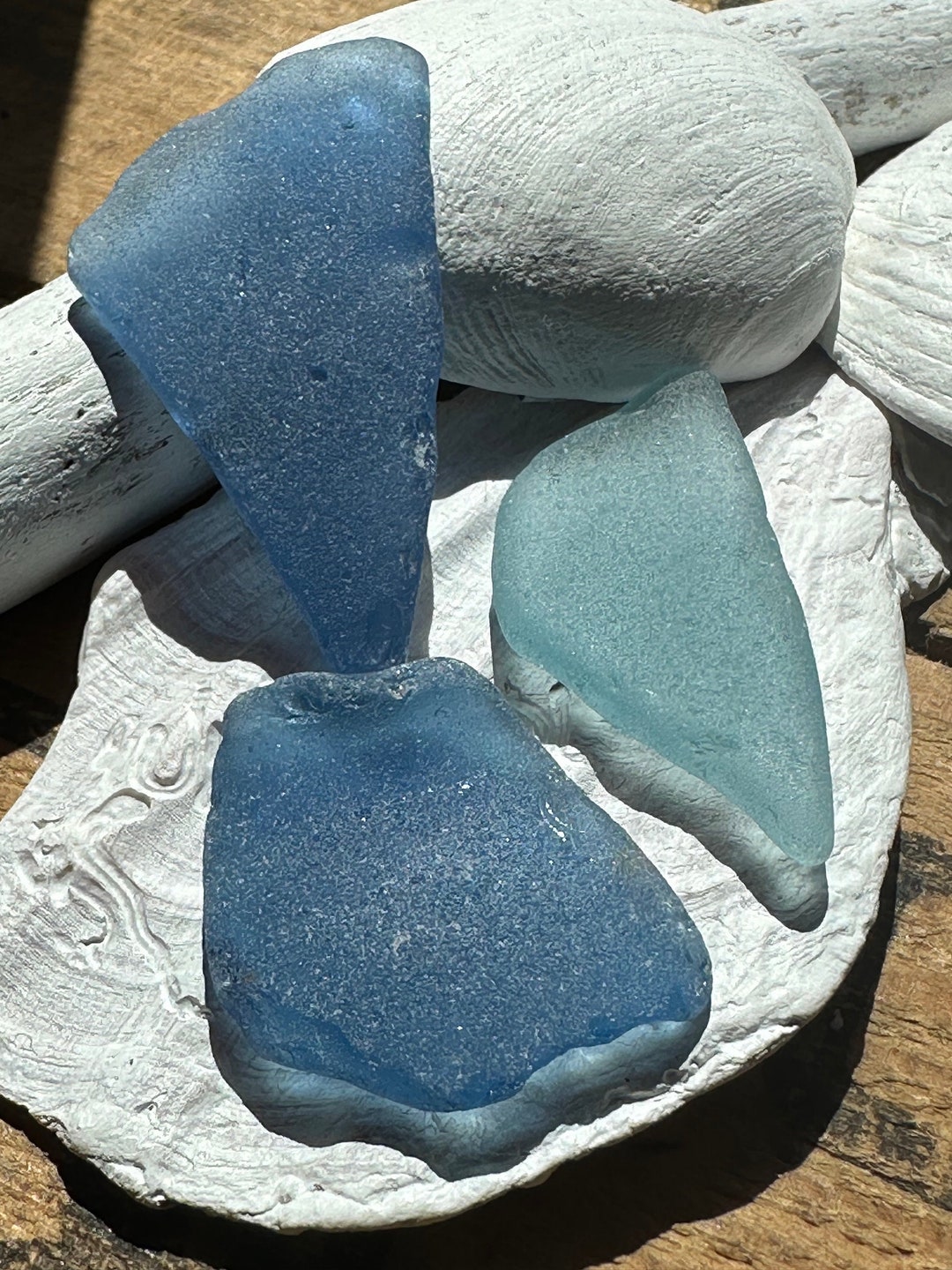 Blue Sea Glass Shards for Crafts, Jewelry or Collectors | Beach Glass ...
