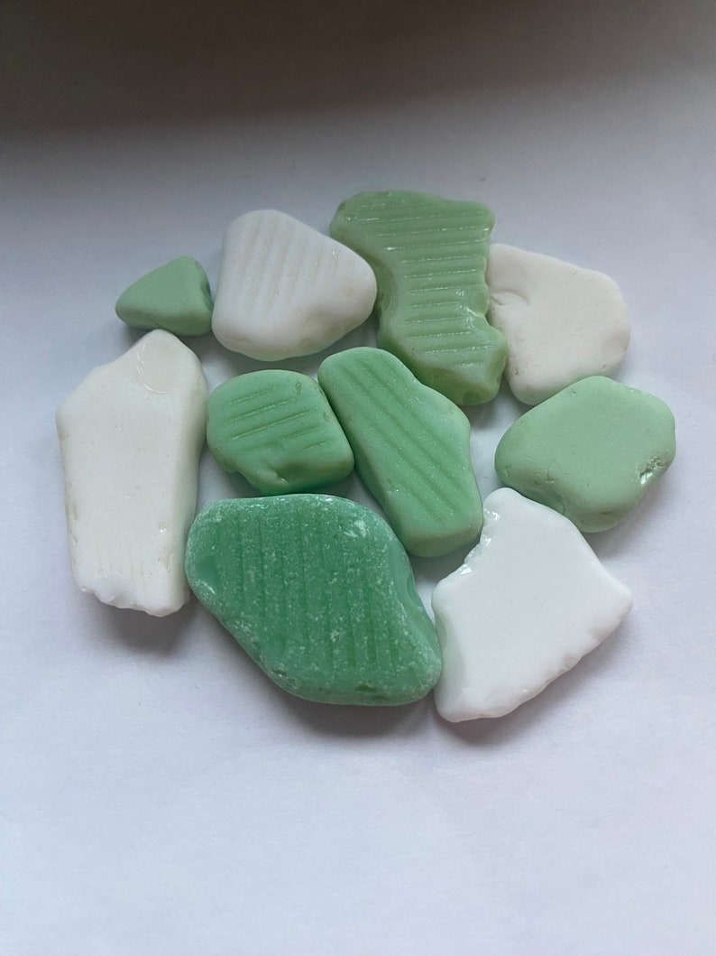 Scottish Sea Glass Vitrolite Tile Sea Worn Tile Beach Glass Craft ...