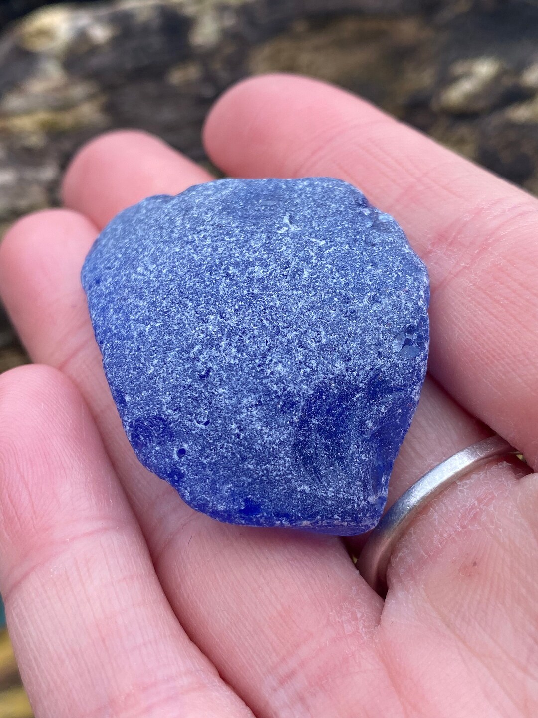 Cobalt Blue Sea Glass Chunk Blue Beach Glass Scottish Beach Finds - Etsy